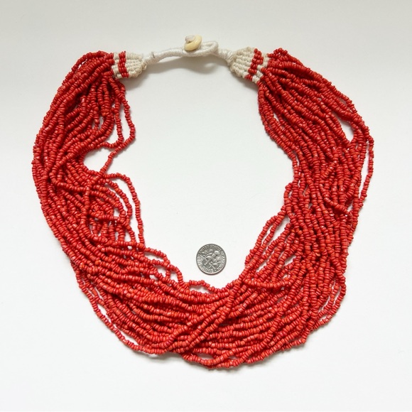 Jewelry | Lovely Southwestern Italian Red Coral Bead Torsade Necklace ...